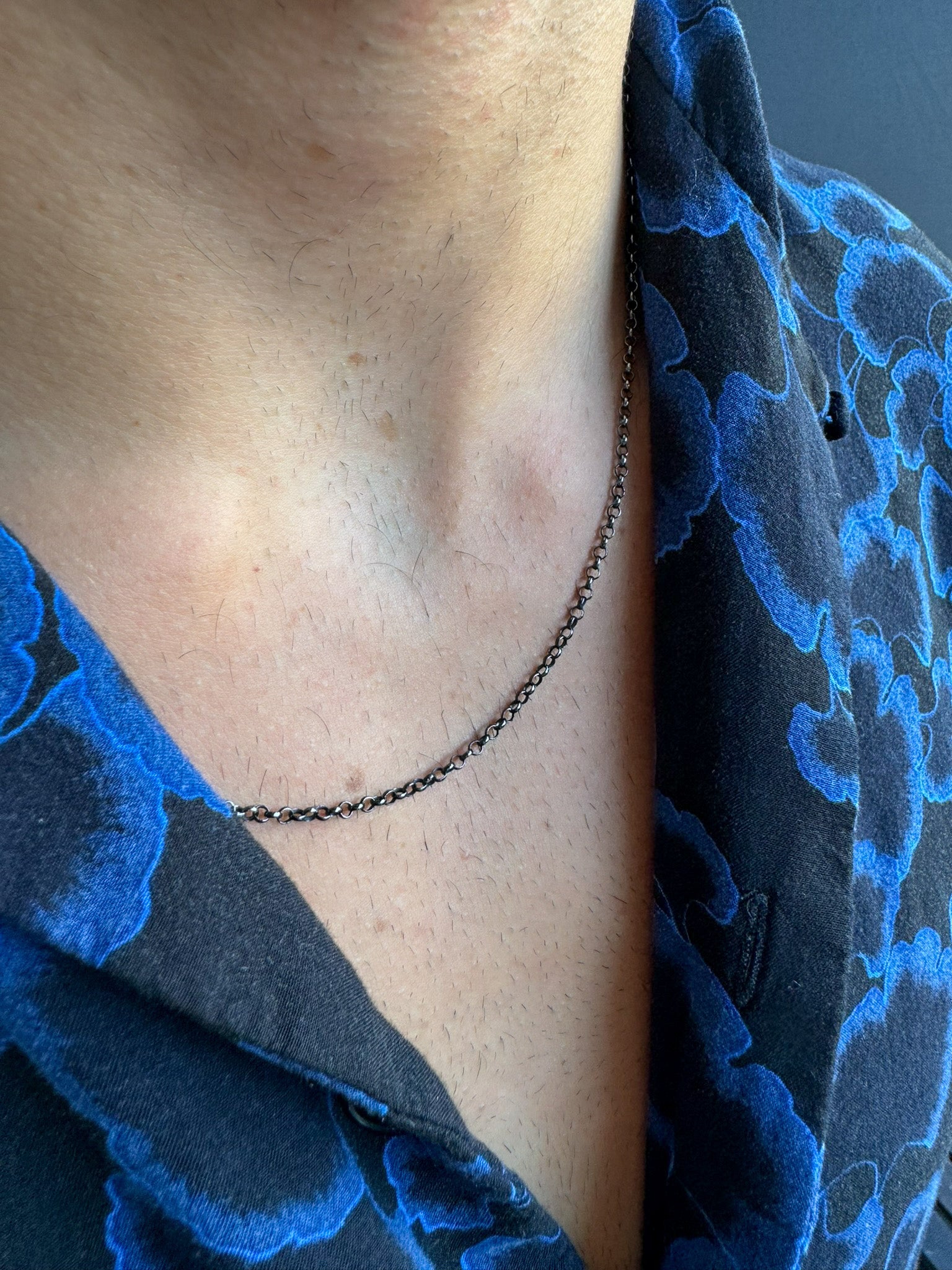 Round Rolo Chain Necklace in Sterling Silver – LeSilveStone